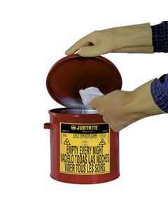 Justrite Oily Waste Cans & Disposal Containers | Safe & Efficient